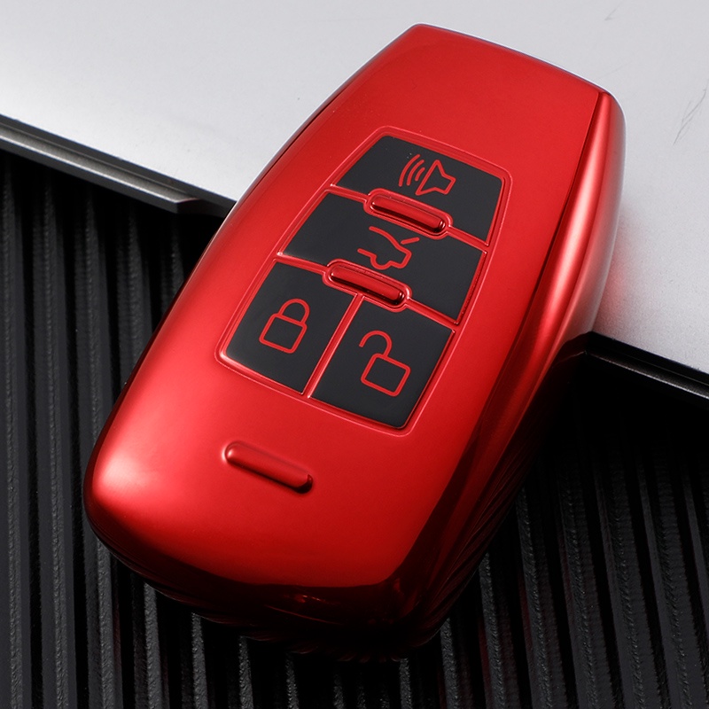 Car Key Cover Case for BAIC EU5 D50 BJ40 DJ80 4 Button Remote Key Bag ...