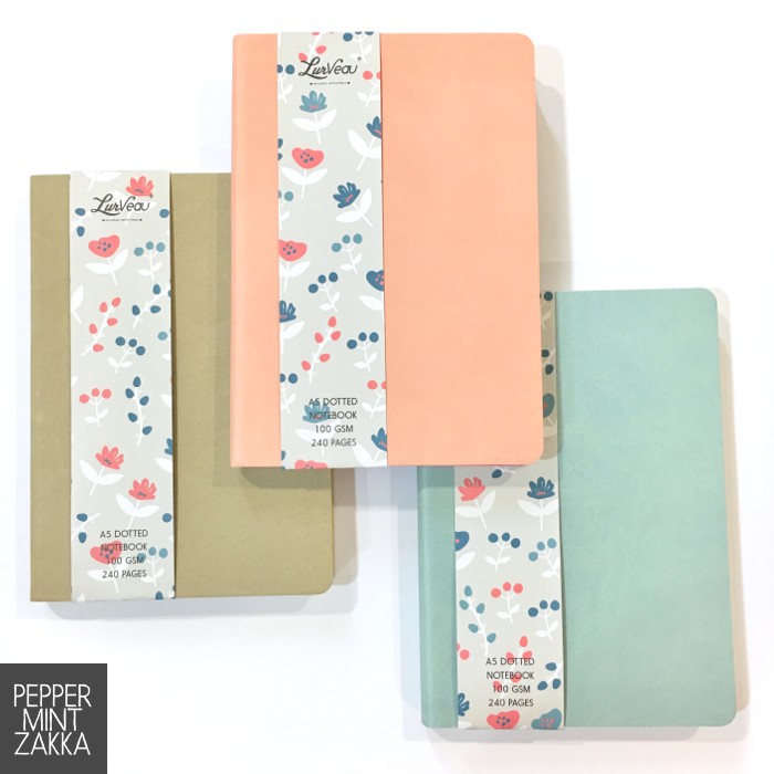Lurveau Thick A5 Bujo Notebook 100gsm 240pages 1pcs [Blank/Dotted ...