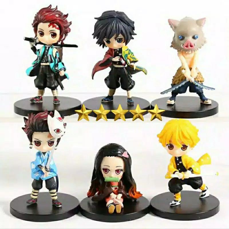 Action FIGURE KIMETSU NO YAIBA DEMON SLAYER SET 6pcs | Shopee Philippines