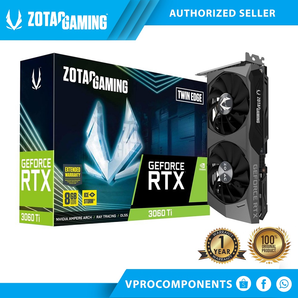 ZOTAC GAMING GeForce RTX 3060 Ti Twin Edge OC LHR 8GB GDDR6 256-bit ...