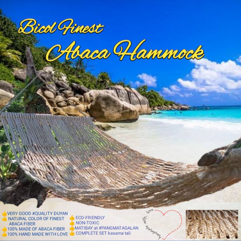 UgoyPh BICOL PURE ABACA DUYAN Hammock | Shopee Philippines