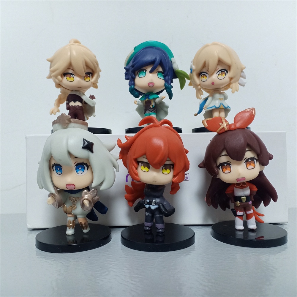 Cute chibi genshin impact character model with many Diluc,paimon,venti ...