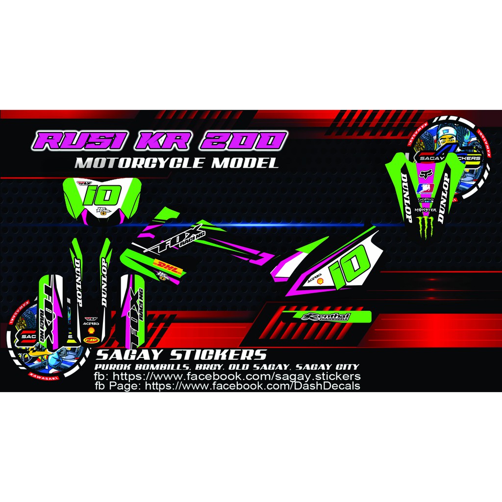 RUSI KR 200 Motorcycle Sticker Decals | Shopee Philippines