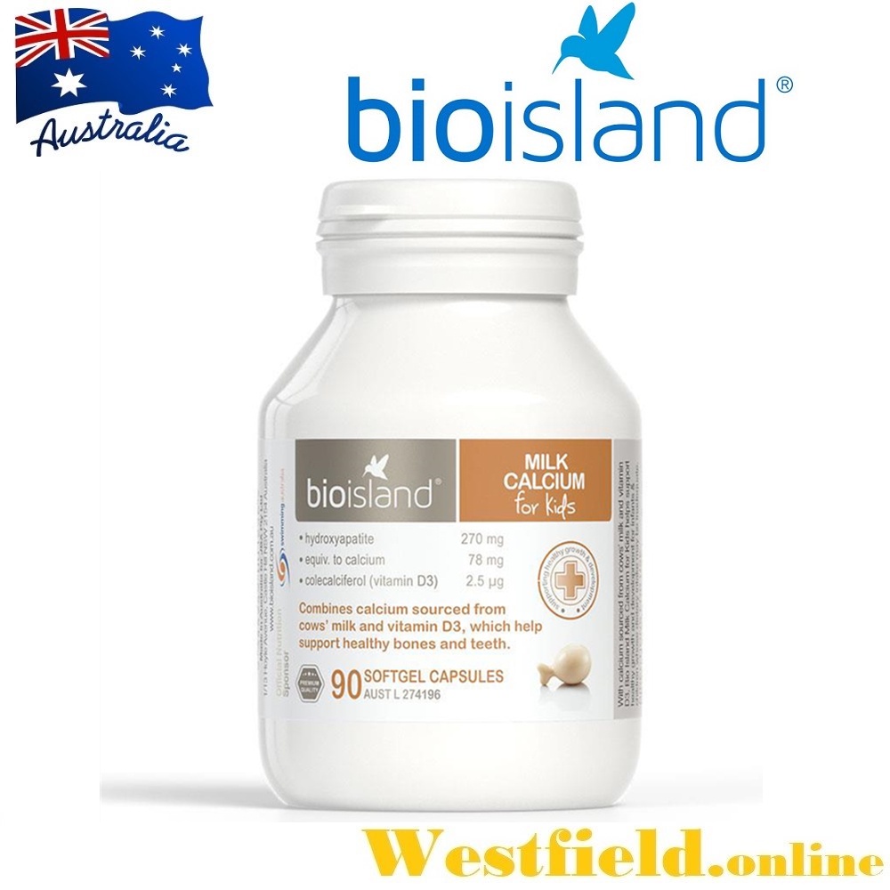 Bio Island Milk Calcium For Kids ( 90 Softgel Capsules ) | Shopee ...