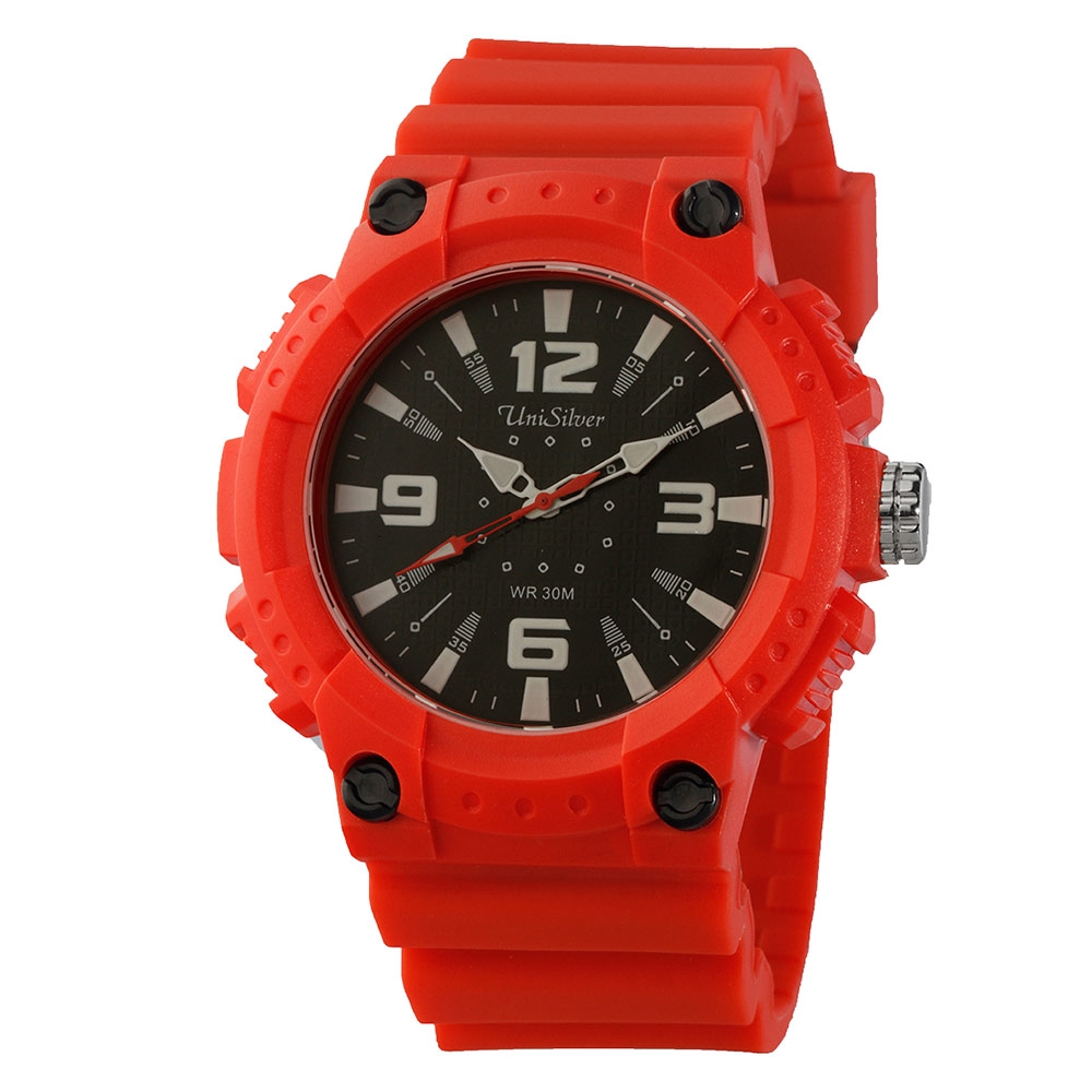UniSilver TIME Gizmatic Red Men's Rubber Watch KW1616-1005 | Shopee ...