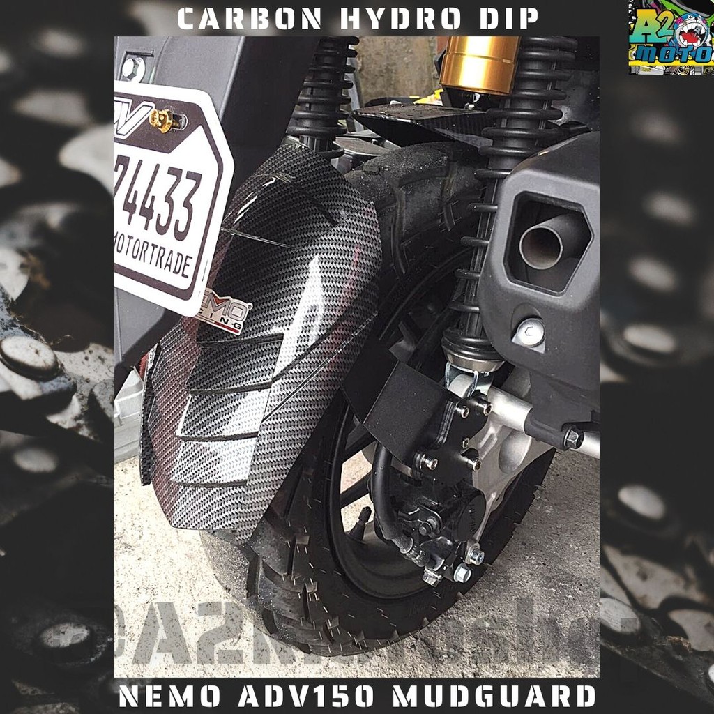 NEMO ADV150 ADV160 Mud Guard Rear Fender Tire Hugger Carbon MHR MBK ...