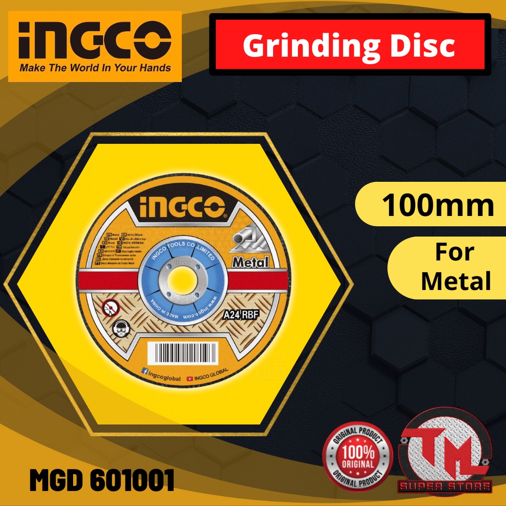 INGCO Metal Grinding Disc 4" MGD601001 • Tm ss | Shopee Philippines