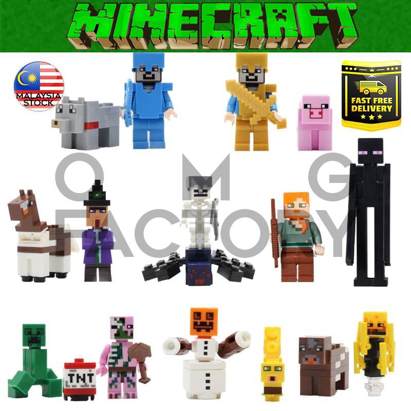 LOCAL !! Minecraft Series B Minifigures Building Blocks (Random One ...