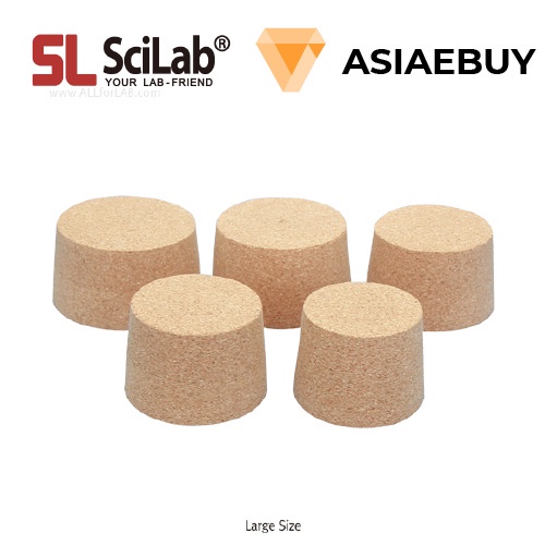 SciLab® Cork Stopper ( 5/Pk. ), Air Permeable, Superior Grade Corks ...