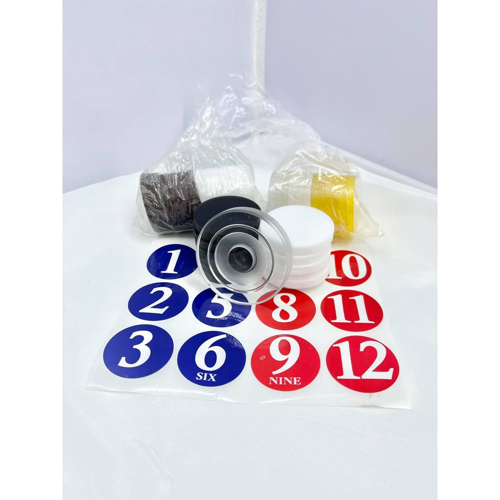 Pichas ng Pool Fiber Pool Chips 4mm (Any Color ) With Sticker Numbers ...
