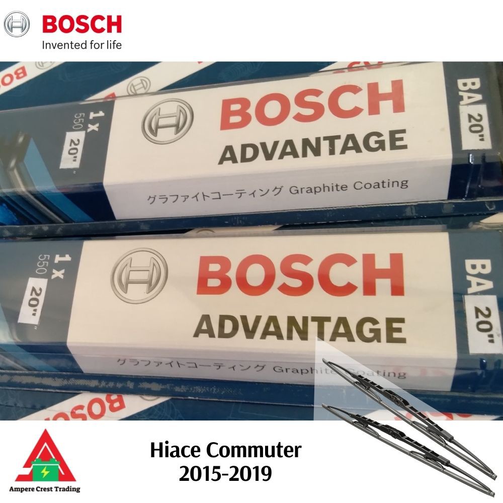 Bosch Advantage Wiper (Set of 2, 20+20) for Hiace Commuter, 2015-2019 (20/20) | Shopee Philippines
