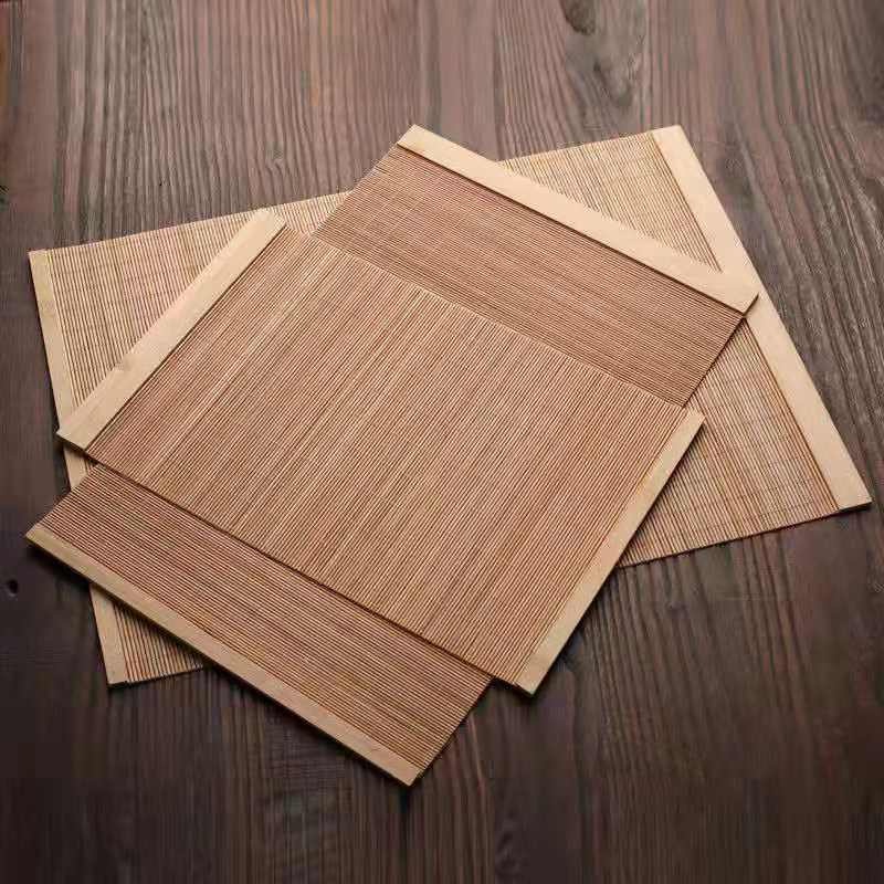 Table Mat Natural Bamboo Tea Dining Hot Insulated Table Runner Natural ...