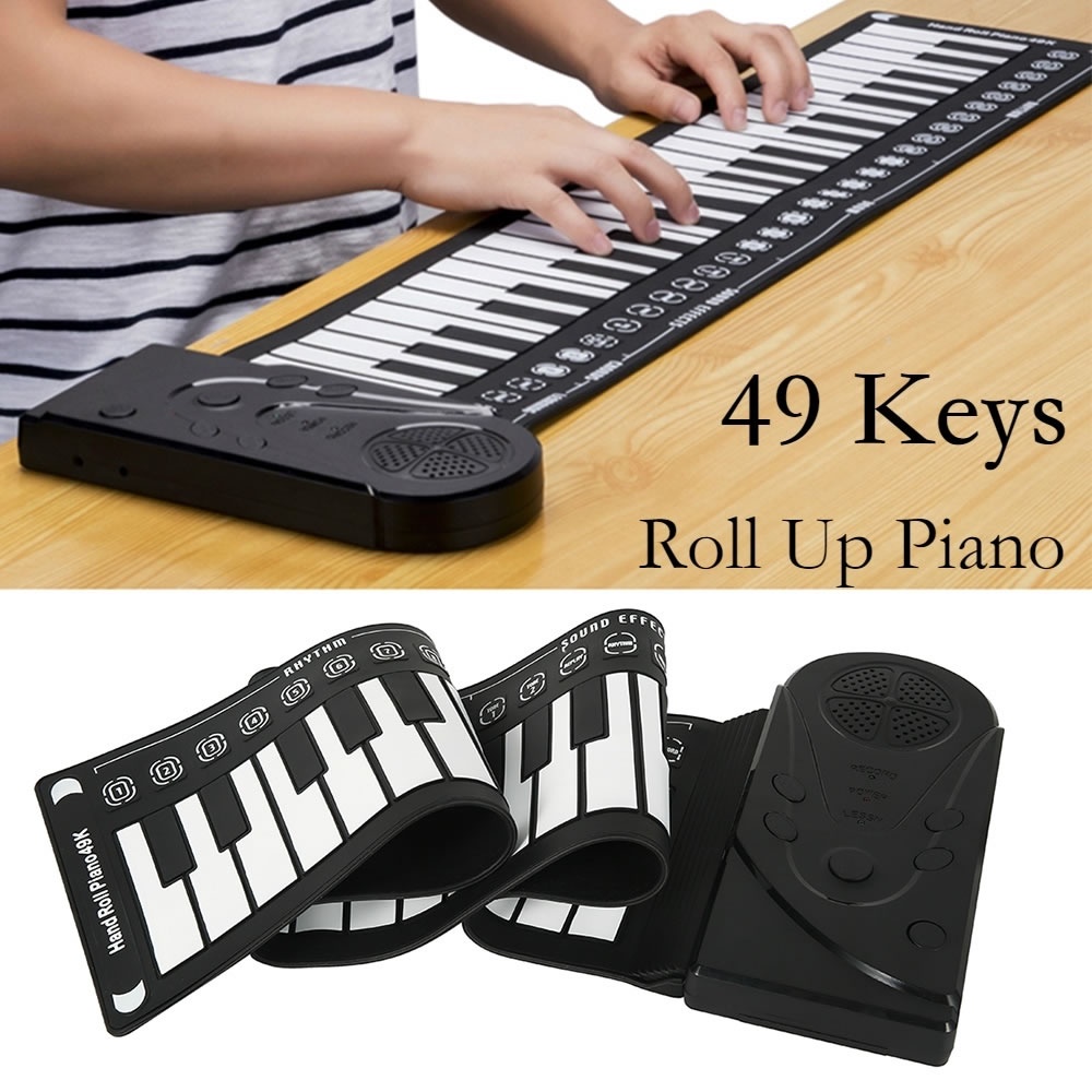 49 Keys Flexible Roll Up Piano Electronic Soft Keyboard Piano Silicone Rubber Keyboard | Shopee ...