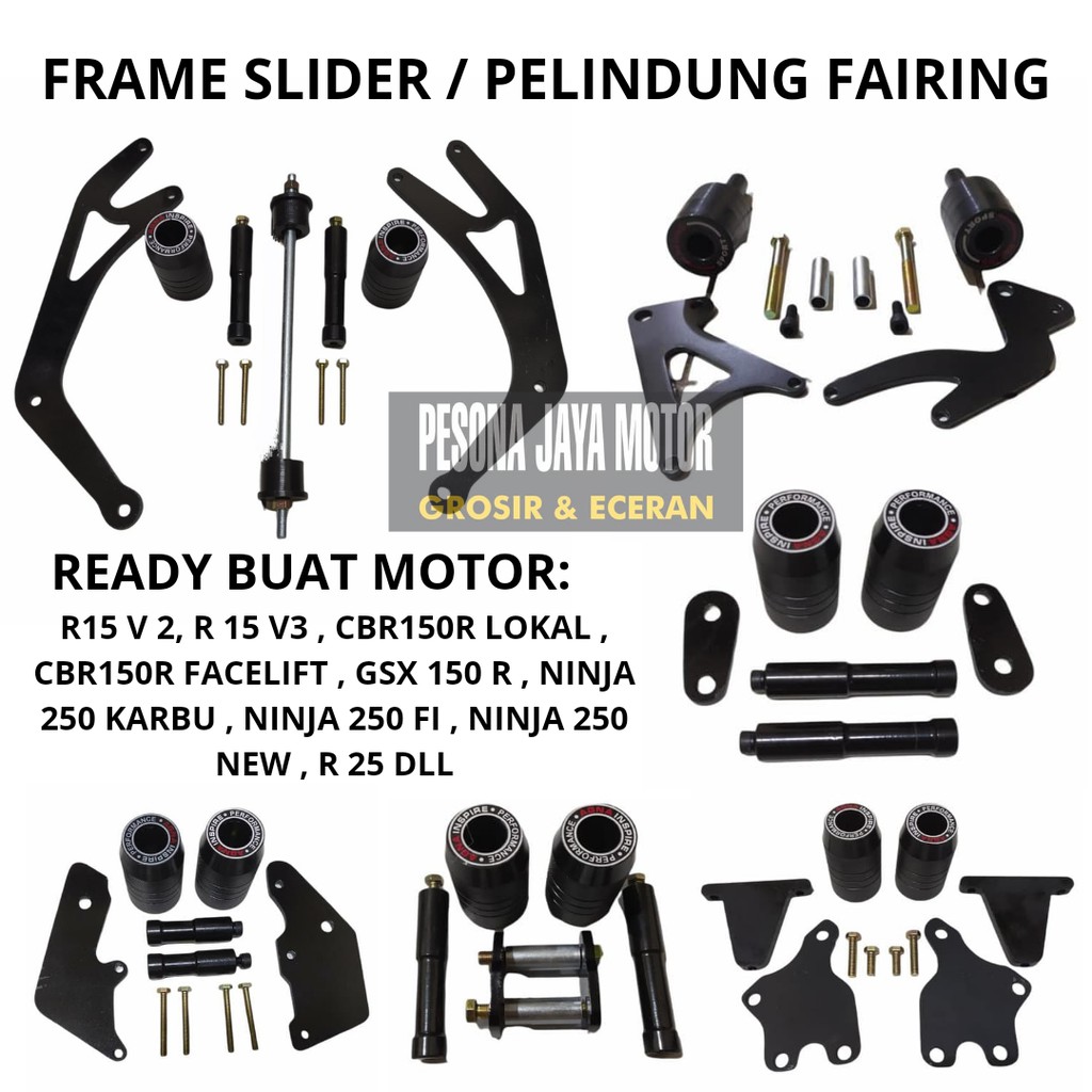 Agna Frame Slider Fering Protector Agna R15 V2, R15 V3, Cbr 150 R, Gsx ...