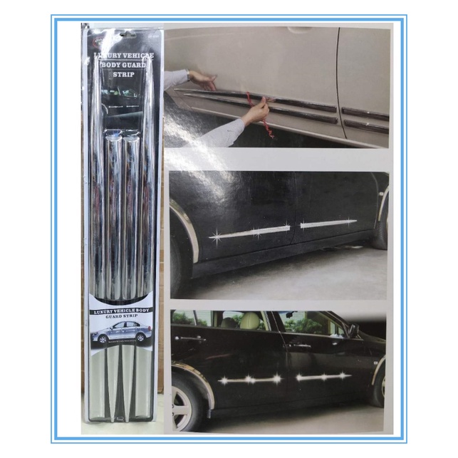 Universal Car Side Door Chrome Molding Moulding Body Lining Panel (4pcs ...