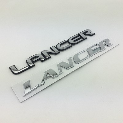 1 x ABS Chrome LANCER Logo Car Auto Rear Trunk Emblem Sticker Badge ...