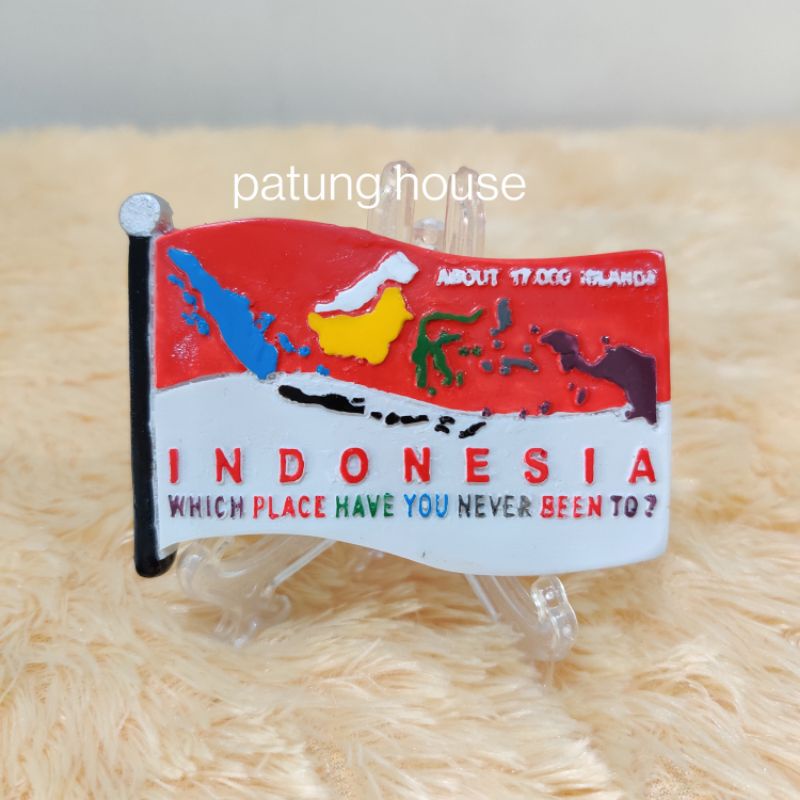 Fridge Magnet Fridge Souvenir Indonesia Flag Flag | Shopee Philippines