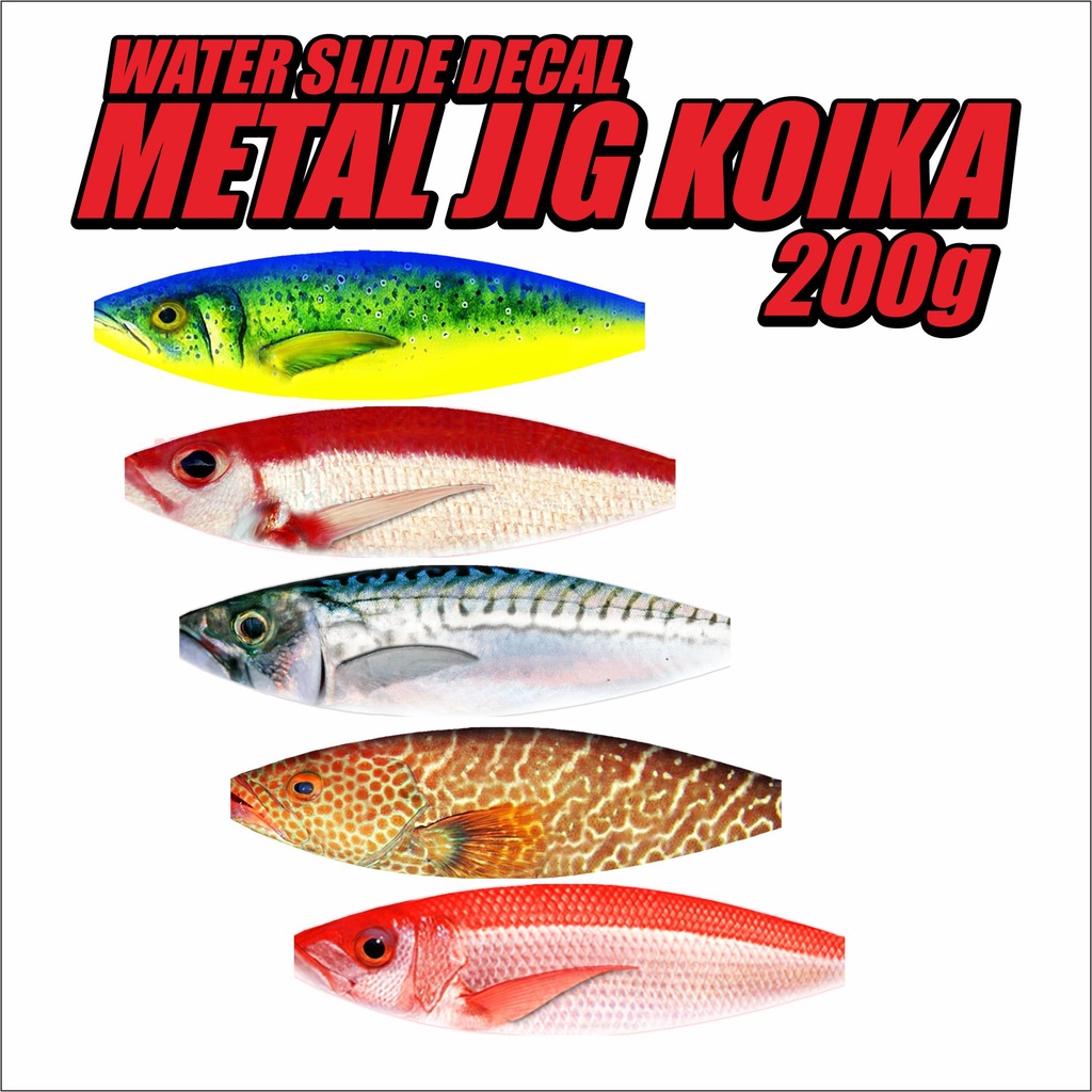 Koika Water Slide Decal Metal Jig 200gr | Shopee Philippines