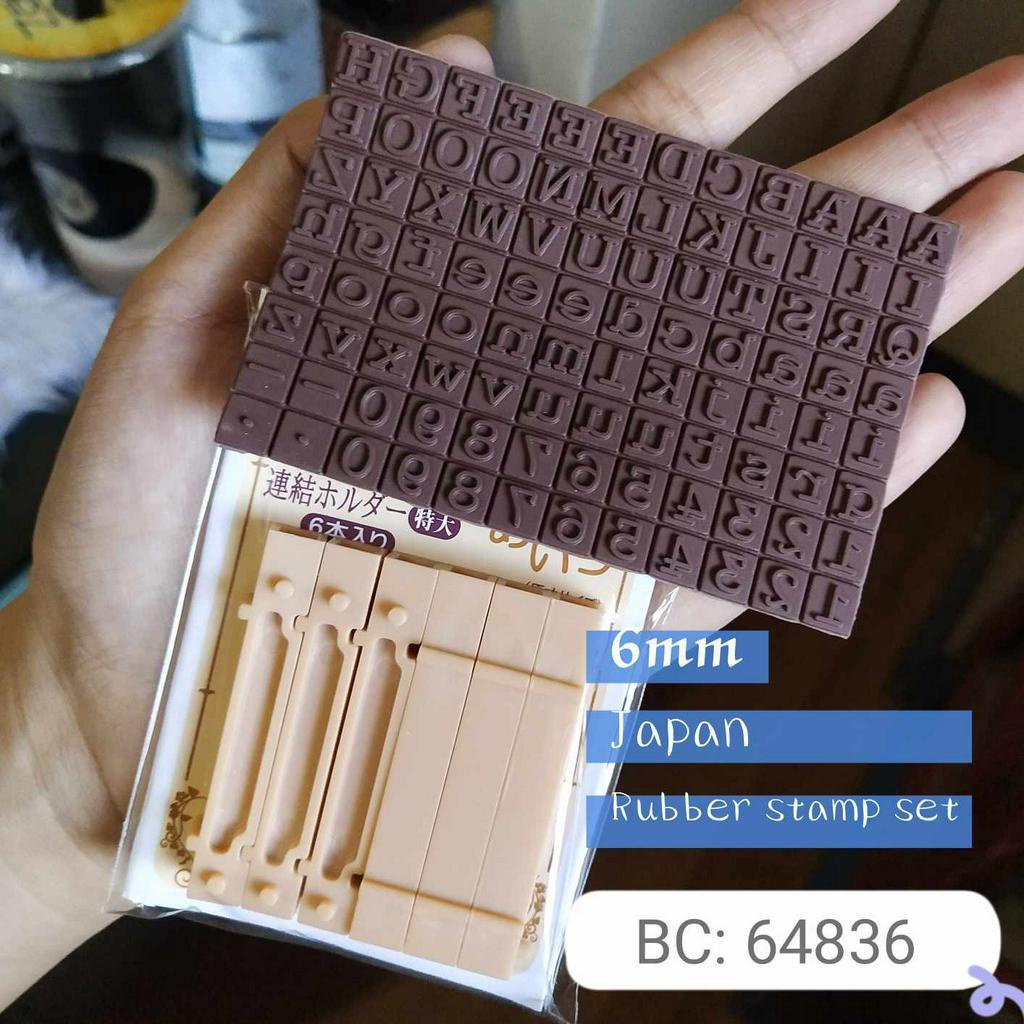 6mm Small Letter Stamp Set | Mini Alphanumeric Rubber Stamp | Number ...