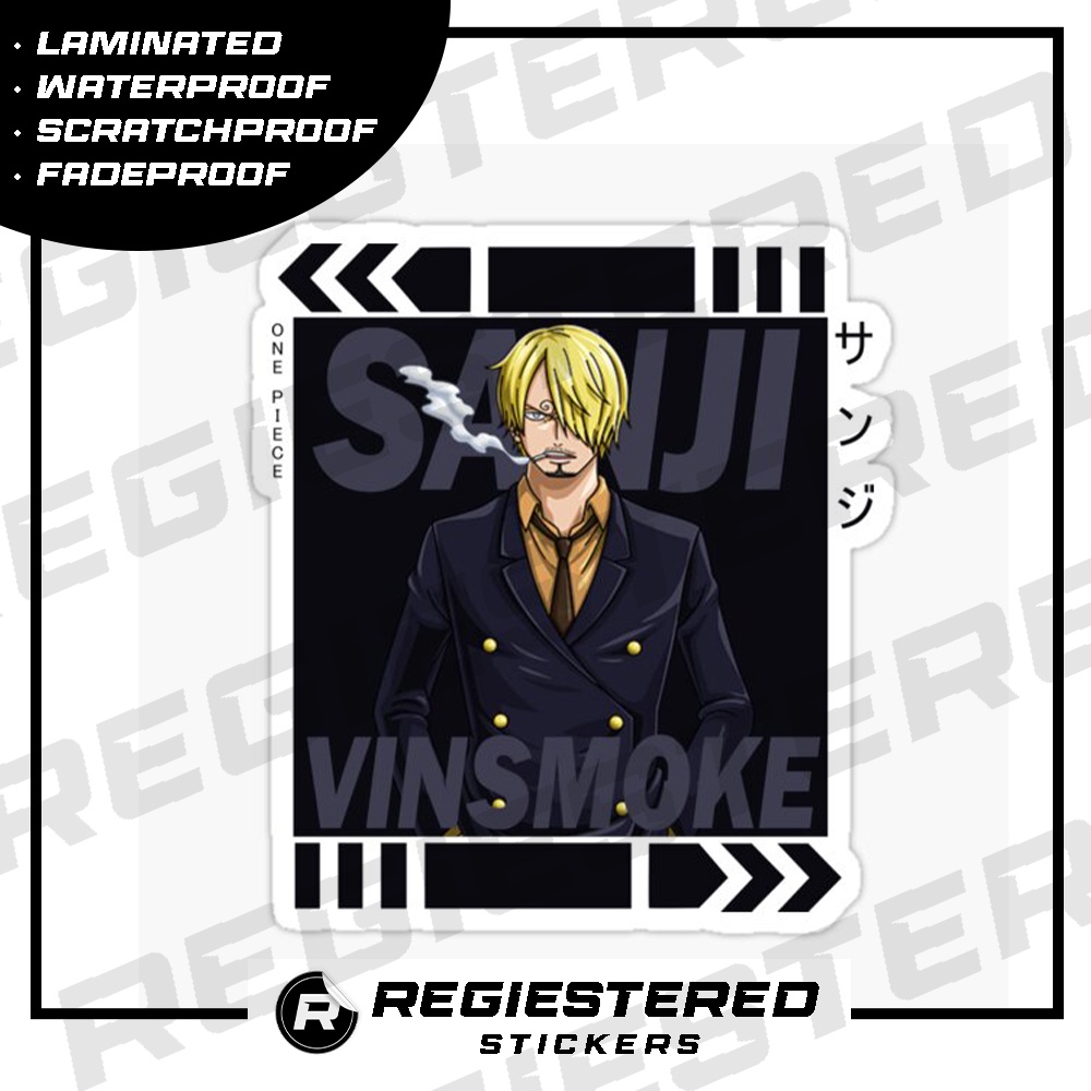 Sanji One Piece Vinyl Sticker Waterproof Phone Helmet Tumbler ...
