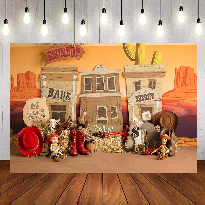 3D Toy Story For Children Birthday Backdrop For Photography Baby Shower ...