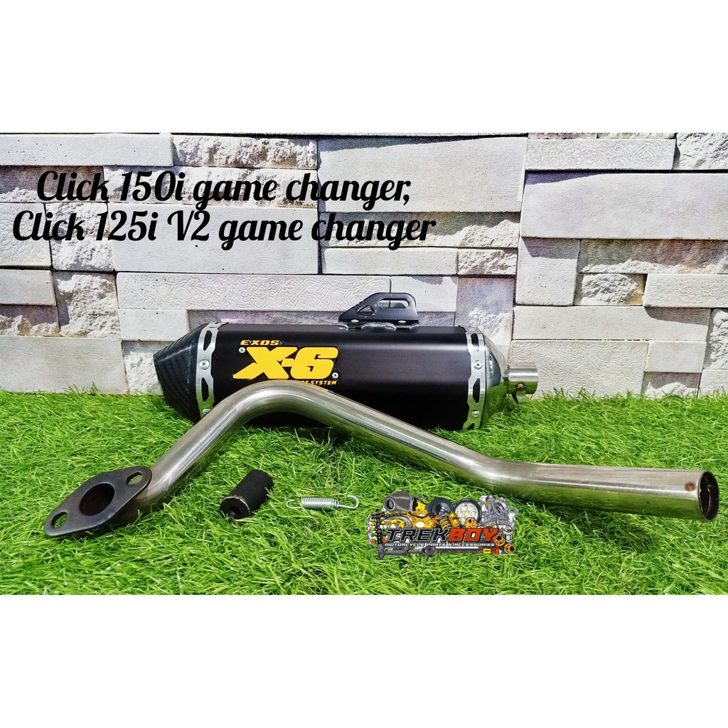 Honda Click 125i v2 and 150i Game Changer Exos X-6 Silent MUFFLER ...