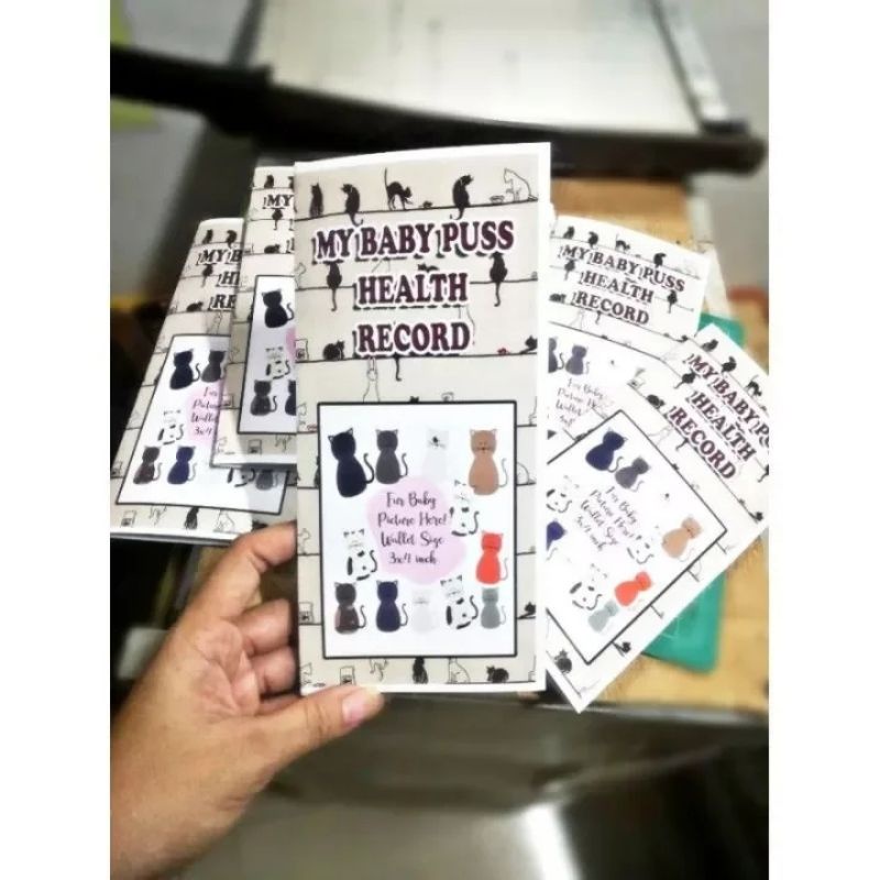Pet Cat Card Record Customize My Baby Puss Health Record | Shopee ...