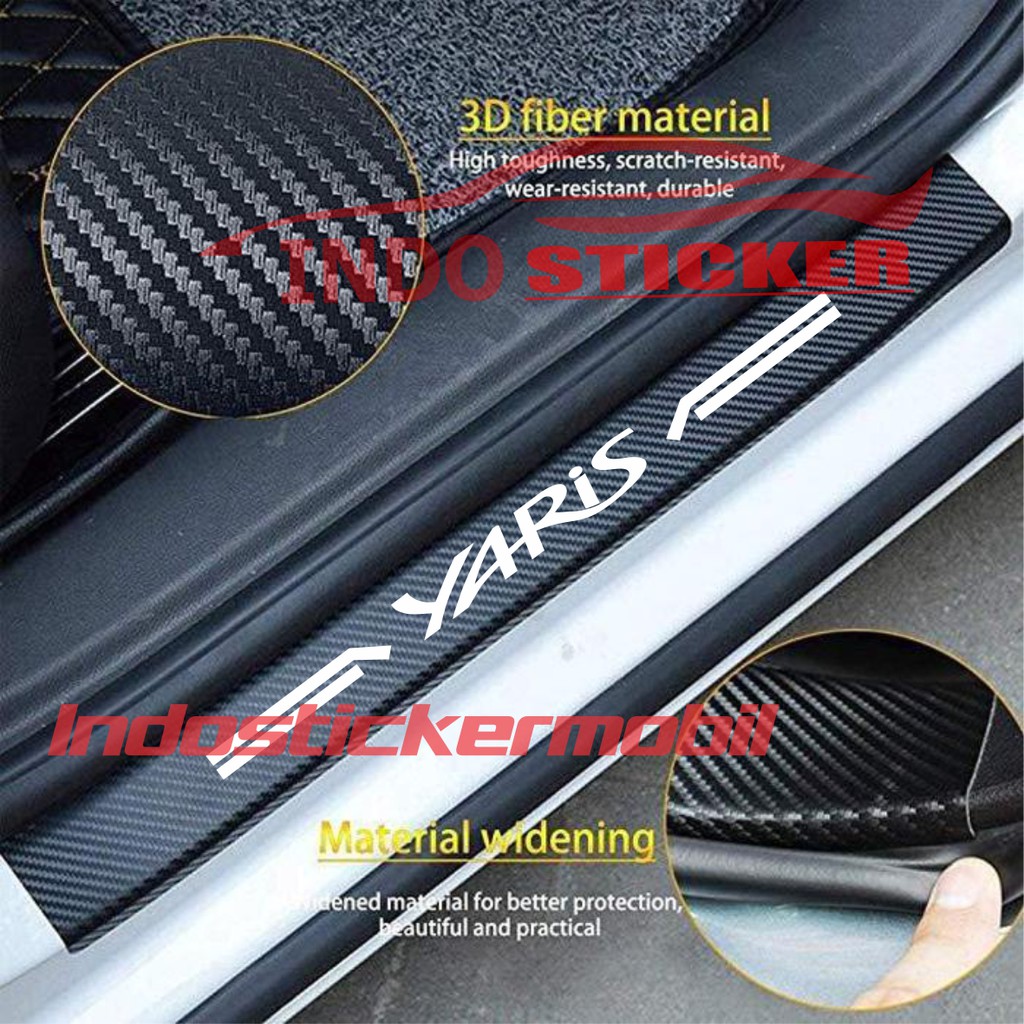 Yaris carbon Sticker 3d carbon Sticker toyota yaris Car Footrest Safety ...