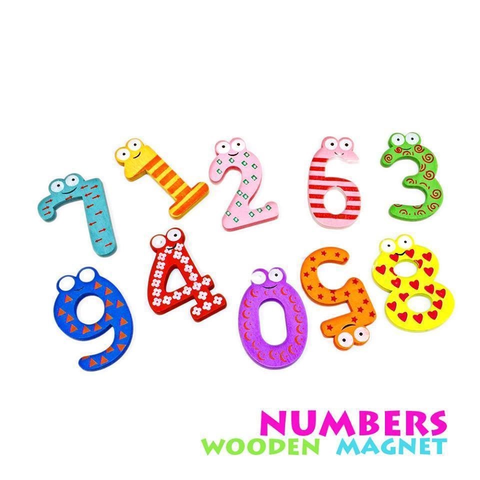 Coolbi Kids Number Wooden Magnets Early Baby Kids Educational Learning ...