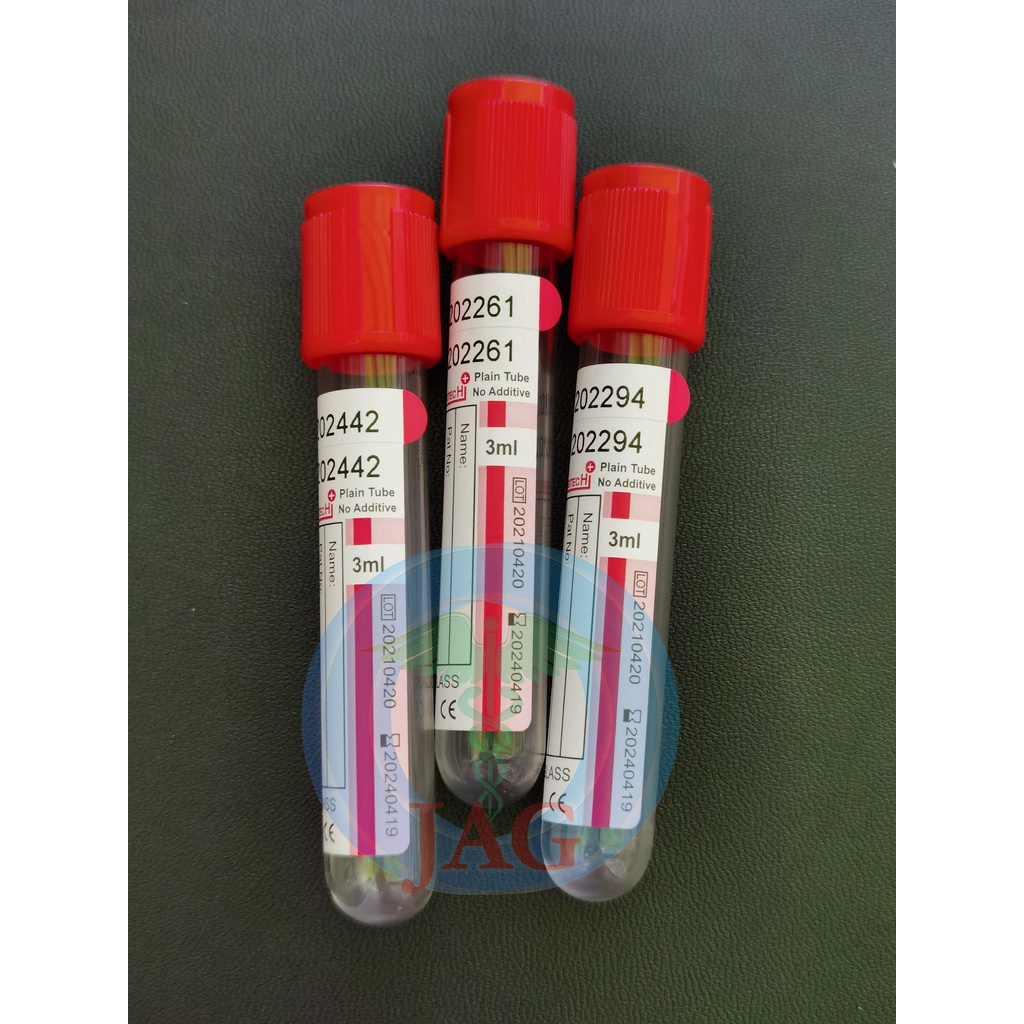 Vacutainer Tube | EDTA, Red, Black, Blue, Gray, Green, Yellow Top (1 PC ...