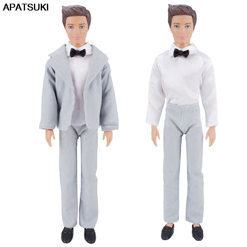 Silver Elegant Formal Wedding Suit Clothes for Ken Boy Doll Blazer ...