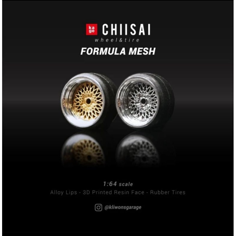 Chiisai Kage Wheels Diecast Rubber Tires Formula Mesh model | Shopee ...