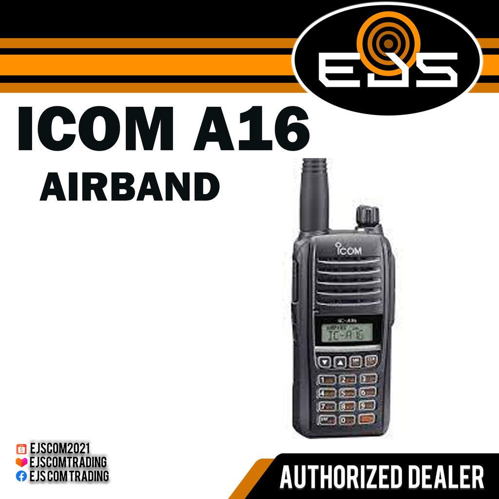ICOM A16 AIR BAND PORTABLE RADIO | Shopee Philippines