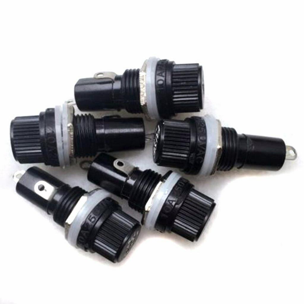 5pcs 250V Panel Mount Screw Cap Fuse Holder Glass Case 5x20mm 6*30MM ...