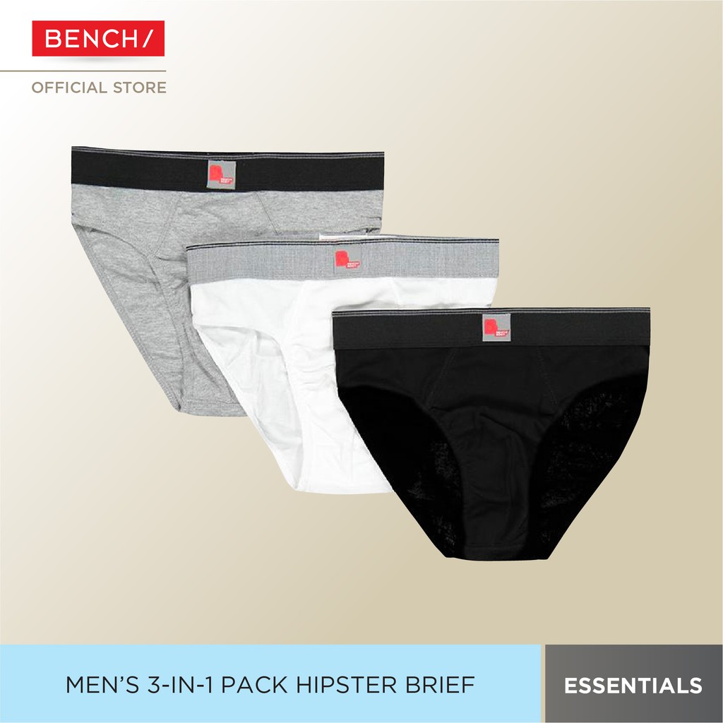 BENCH- TUB0315 Men's 3-in-1 Pack Hipster Brief | Shopee Philippines