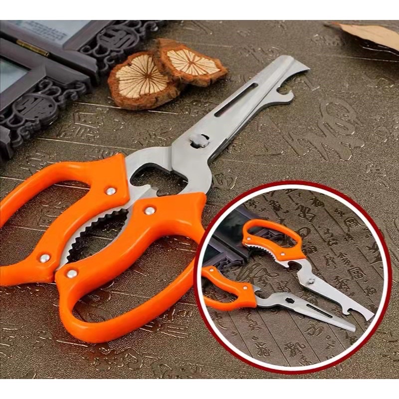 Heavy Duty Stainless Multi-Purpose KITCHEN SCISSORS Super Sharp Gunting ...