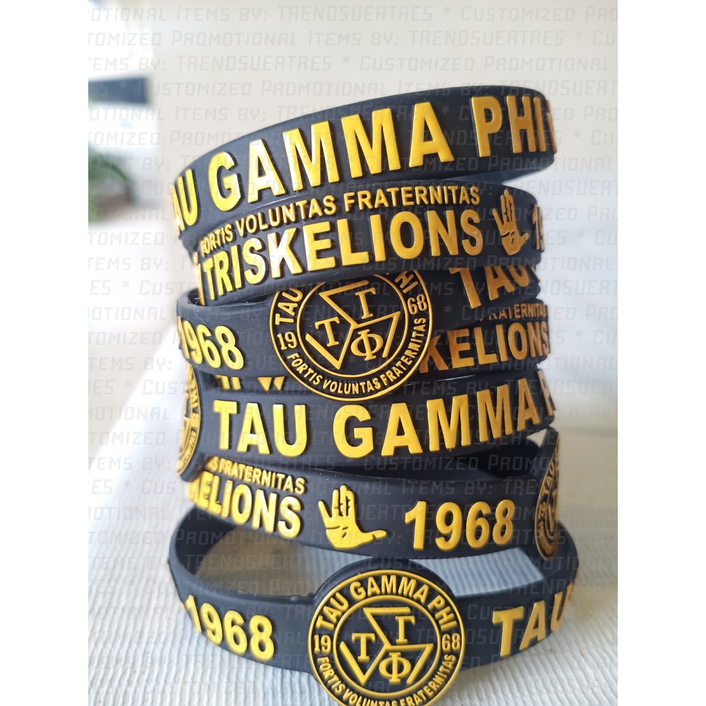 5PCS - Tau Gamma Phi Triskelion - Baller ID Wrist Band - EMBOSSED - NO ...