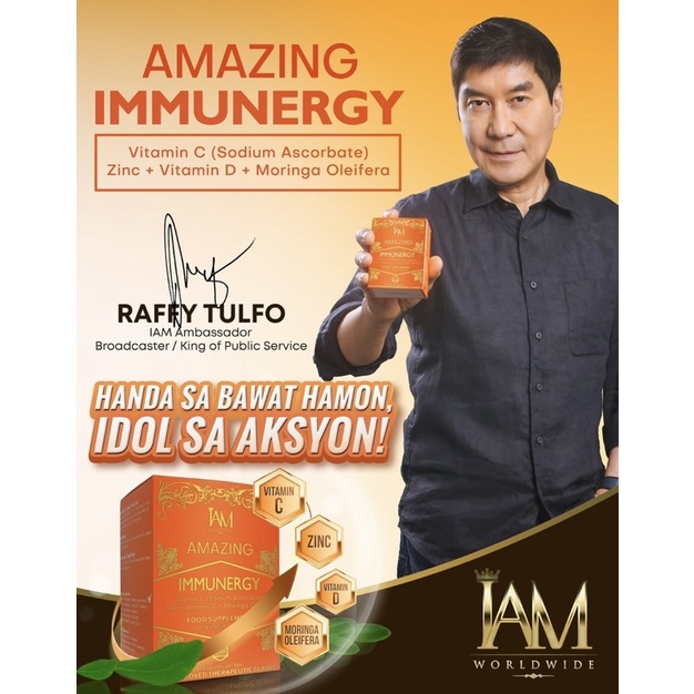 IAM AMAZING IMMUNERGY VITAMIN C WITH ZINC, VIT D AND MORINGA OLEIFERA ...