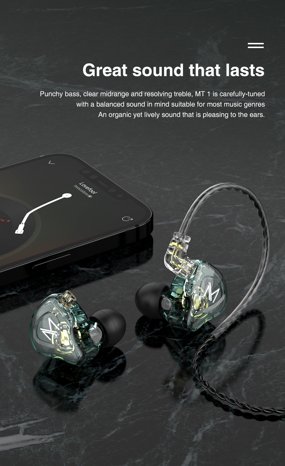 TRN MT1 Dynamic HIFI In Ear Earphone DJ Monitor Earphones Earbud Sport ...