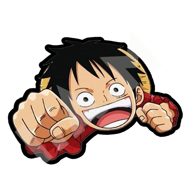 AQUAFLASK PEEKER STICKERS One Piece Luffy Sanji Zoro Nami Usopp Chopper ...
