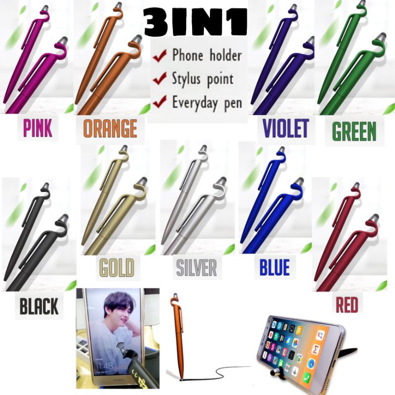 Customizable 3in1 Ballpen Stylus Phone Holder For souvenirs and ...