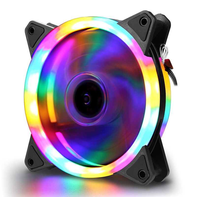 120mm Case Chassis Cooling Ring LED Fan 2Pin + 3Pin In (RGB) | Shopee ...
