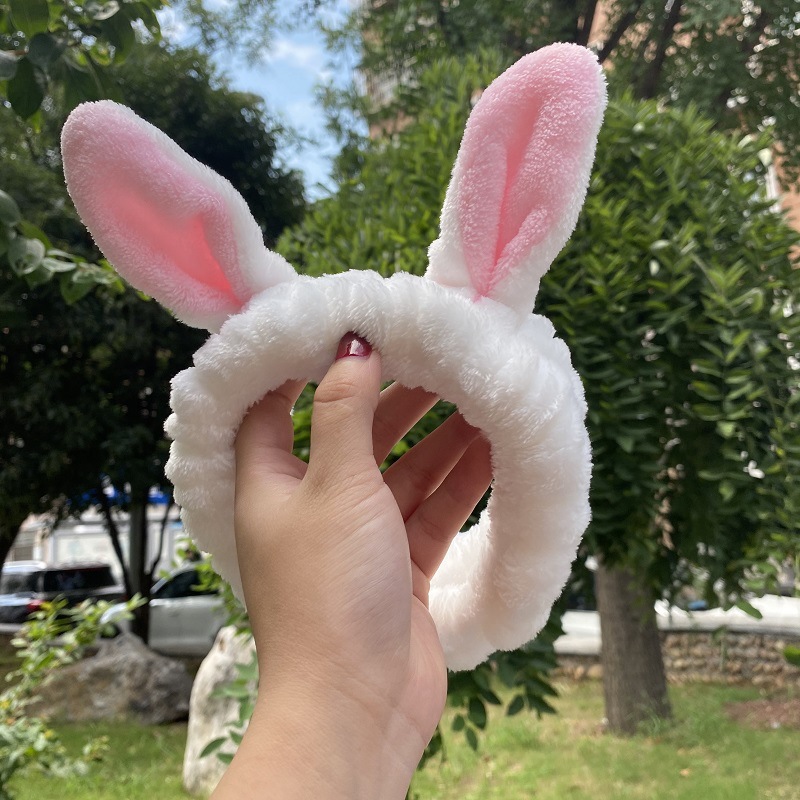 Korean Sweet Cute Ear Bow Headband Turban Cotton Headband Fashion ...