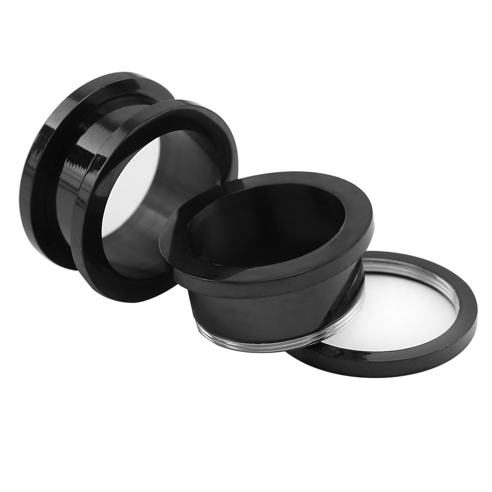 1.6mm-30mm Ear Gauge Black Ear Expander Stainless Steel Ear Tunnel Plug ...