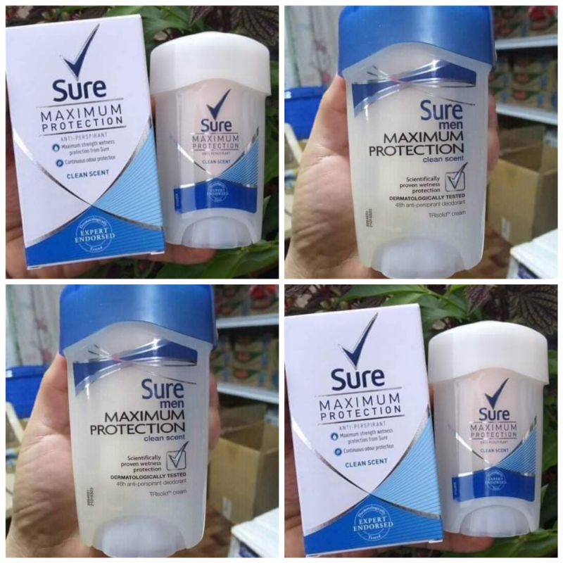 SURE MAXIMUM PROTECTION CLEAN SCENT 45ml | Shopee Philippines