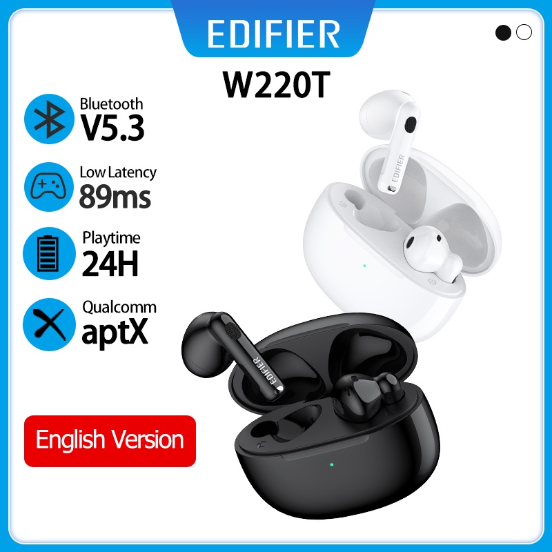 Edifier W220T TWS Wireless Bluetooth 5.3 earbuds, use up to 24 hours ...