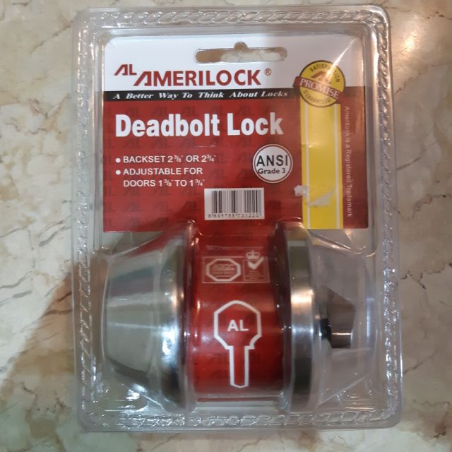 Amerilock / Yestar AL-101 Single Deadbolt Lock / Stainless Steel Dead ...