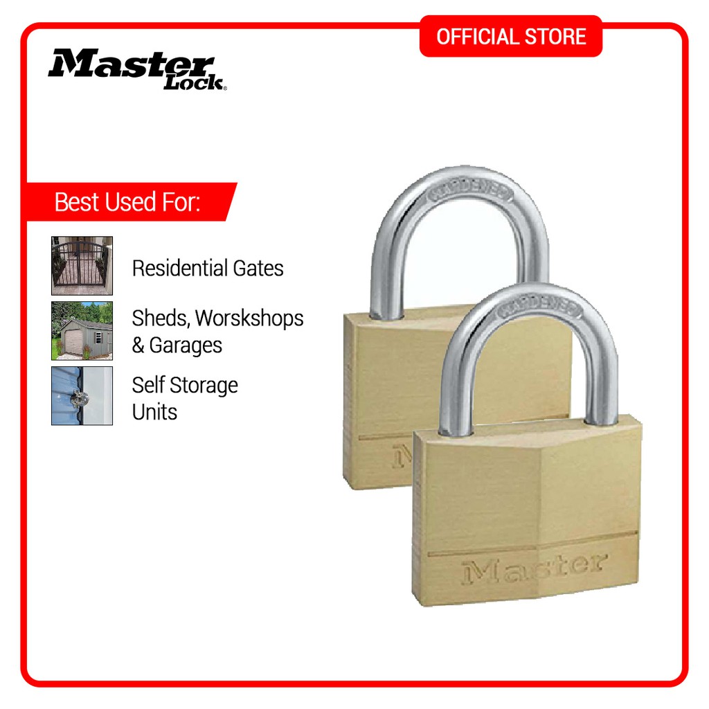 Master Lock Solid Brass Padlock 50mm Keyed Alike 2pcs. | Shopee Philippines