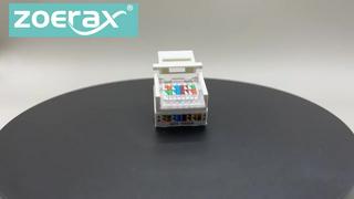 ZoeRax 10PCS Cat6 RJ45 Tool-Less Keystone Ethernet Module Female Jack Network Punch Down ...