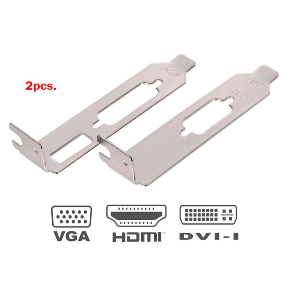 Video Card Low Profile Bracket Set with HDMI VGA and DVI GPU LP ...
